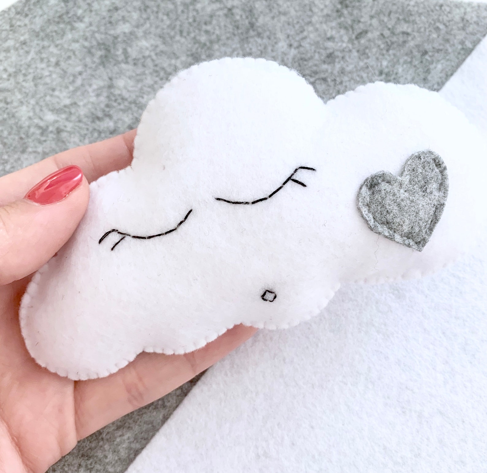 Two Clouds Felt Toys Felt Clouds Diy Felt Cloud Pattern | Etsy