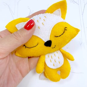 Felt Fox Pattern, Felt Fox Pdf, Felt Fox Diy, Felt Toy Pattern, Forest ...