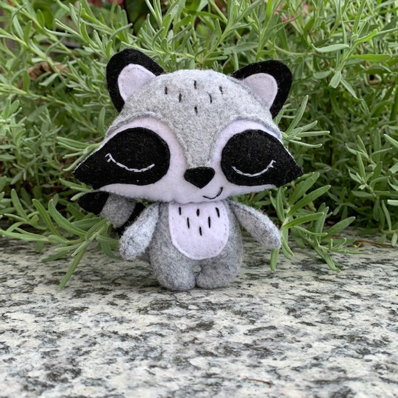 Woodland Raccoon Baby Mobile Raccoon Nursery Raccoon Felt - Etsy