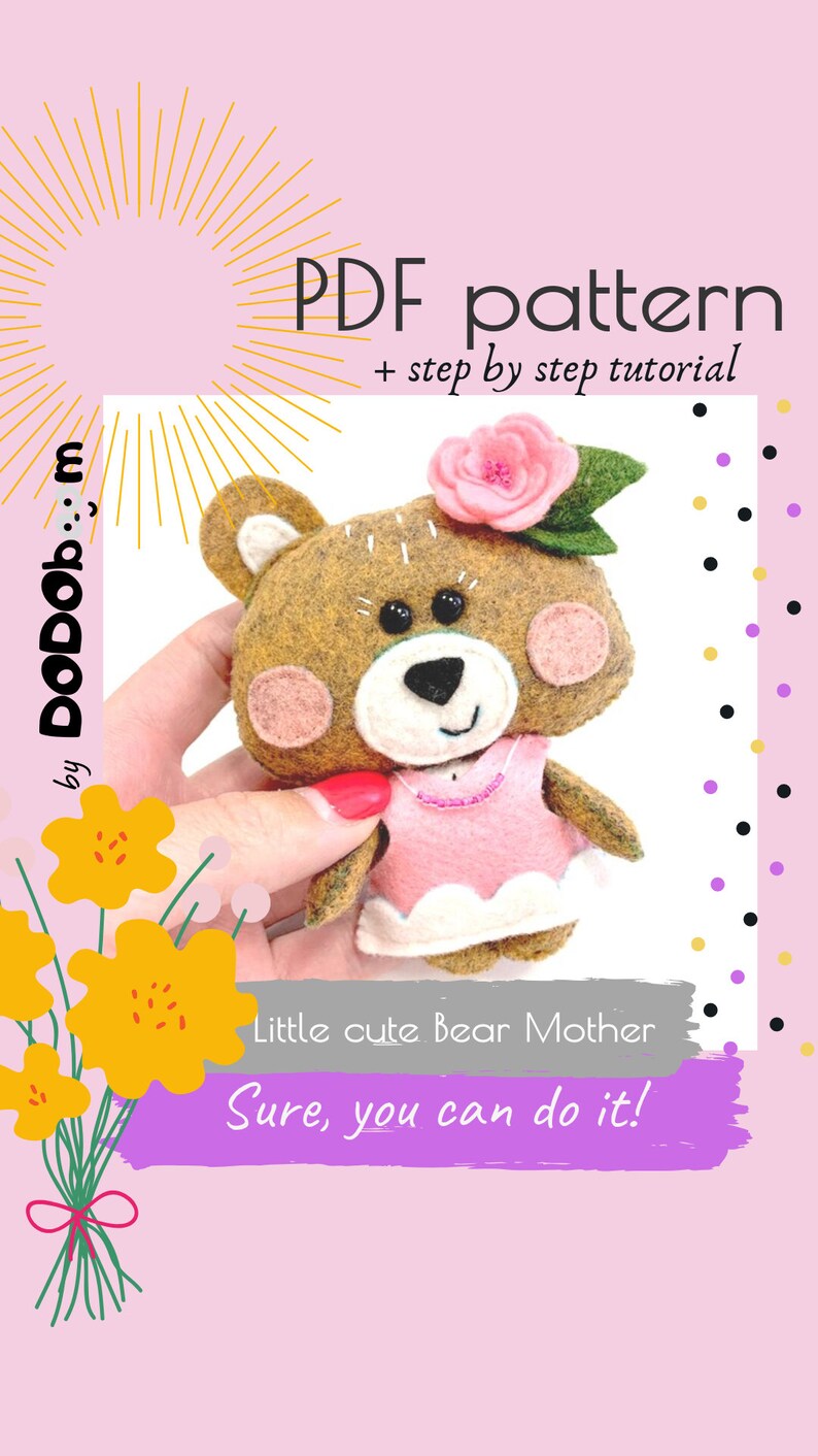 Felt Doll Family Pattern Bear Family Pattern Family Doll - Etsy