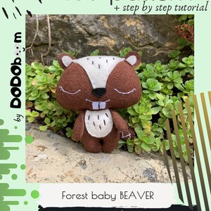 Felt Beaver Pattern, Beaver Toy Diy, Baby Beaver, Beaver Stuffed Toy ...