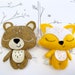 Felt Bear Pattern Felt Bear Diy Felt Bear Pdf Felt Woodland - Etsy