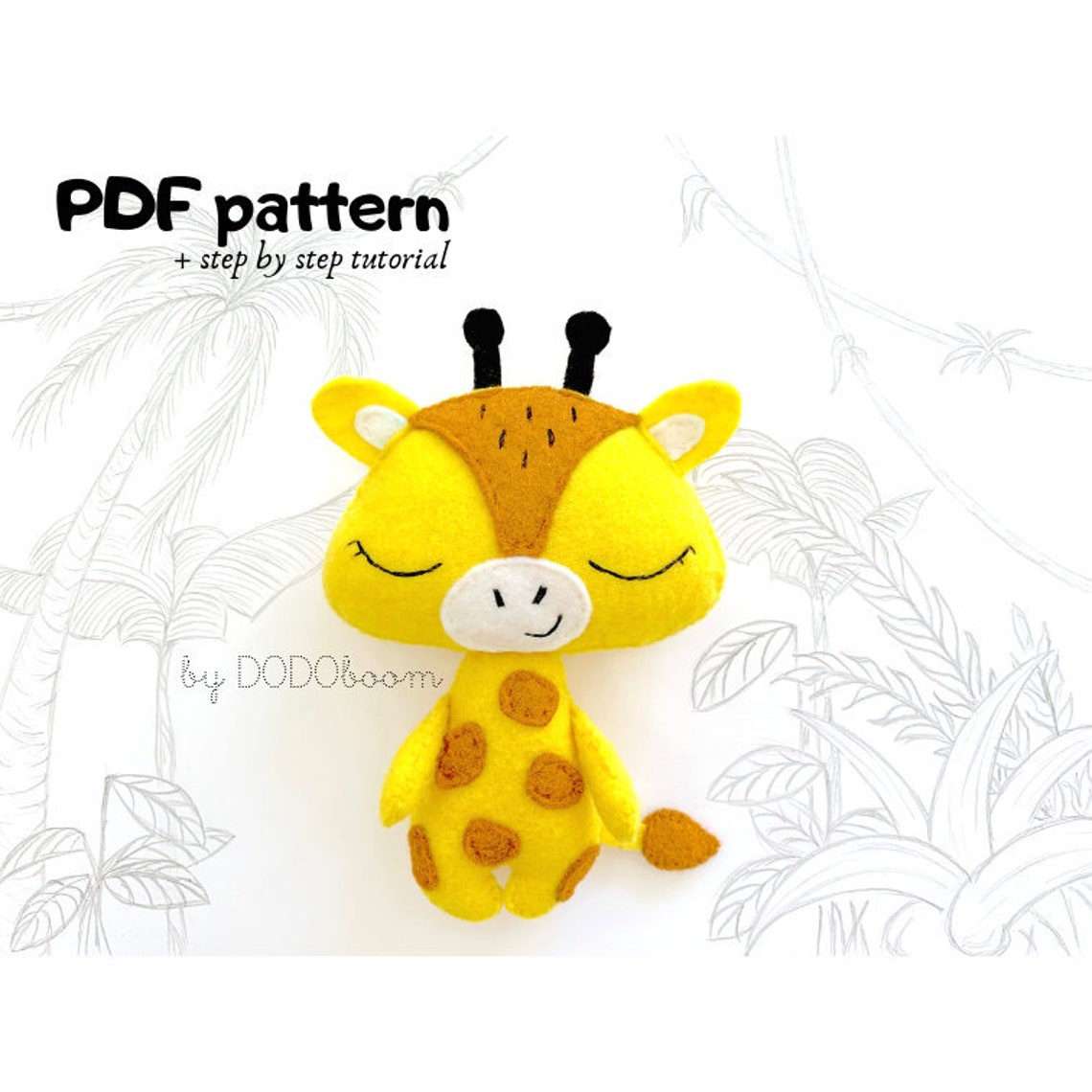 Safari Crib Mobile Pattern Felt Giraffe Pattern Safari Toy - Etsy