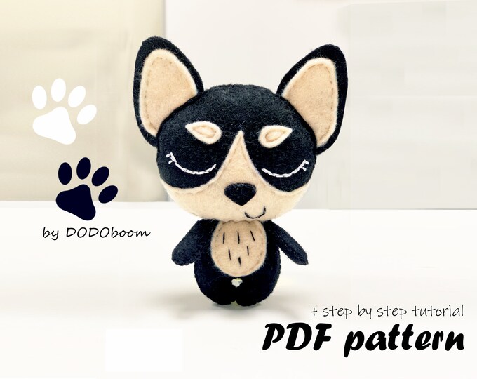 Felt Chihuahua Pattern Dog Pattern Diy Chihuahua Toy - Etsy