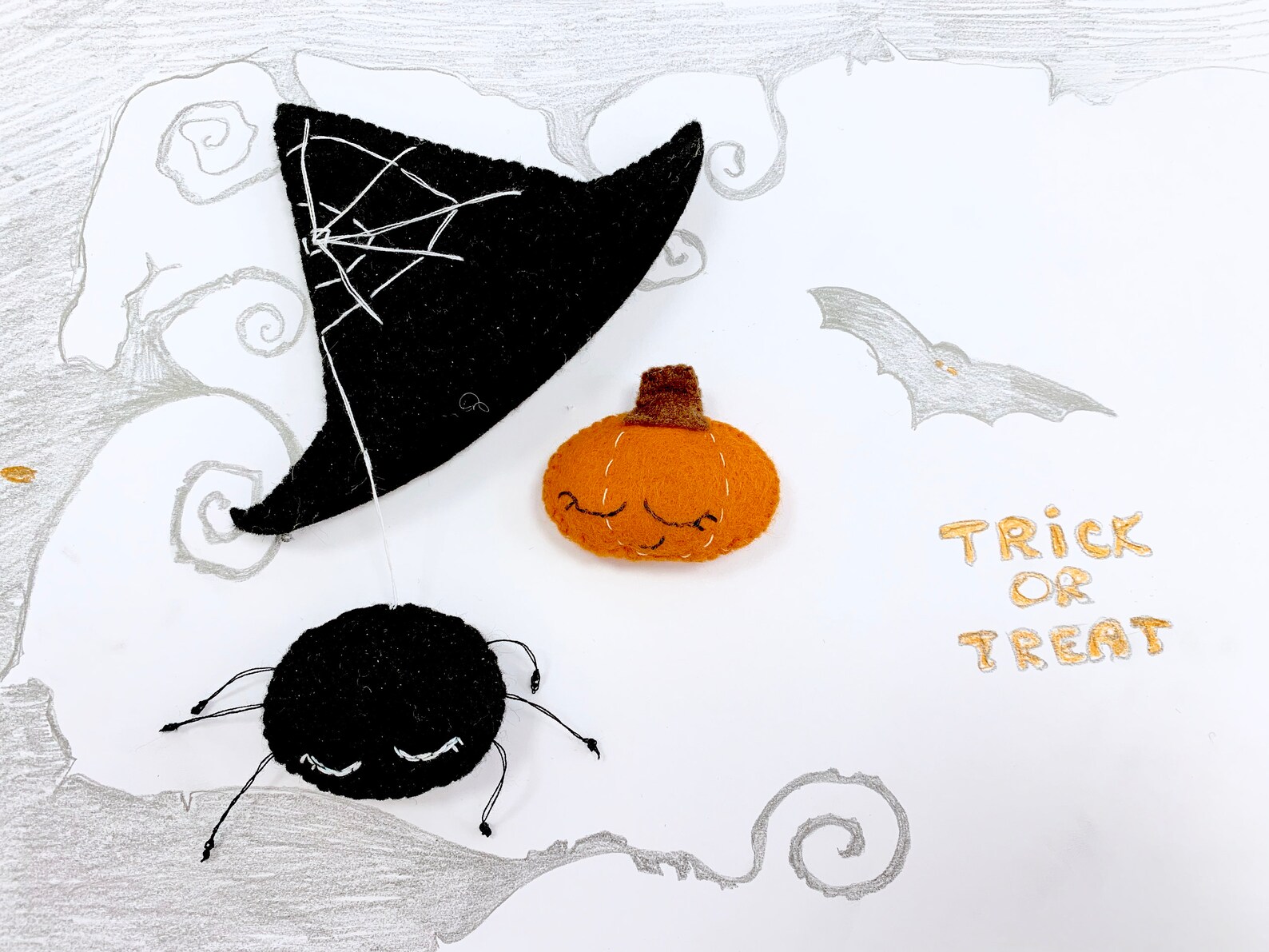 Bear Witch Pattern, Halloween Bear Set, Halloween Ornament Sewing ...