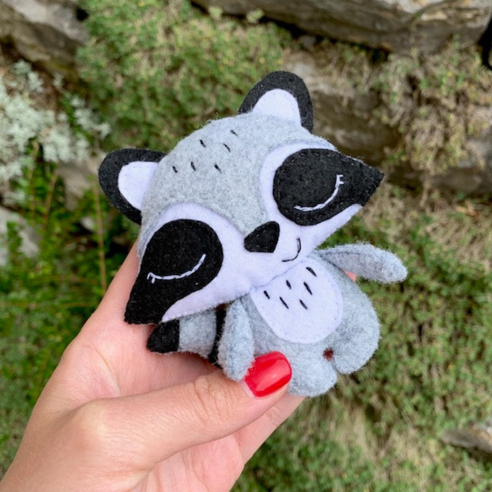 Woodland raccoon baby mobile raccoon nursery raccoon felt | Etsy