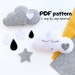 Two Clouds Felt Toys, Felt Clouds Diy, Felt Cloud Pattern, Felt Toy ...