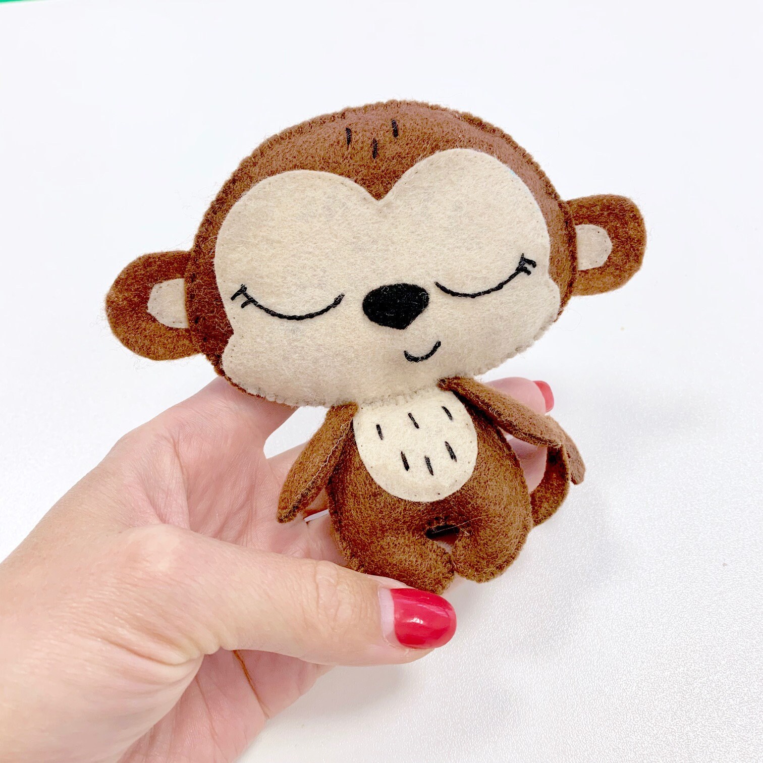 Felt Monkey Pattern Monkey Toy Diy Monkey Crib Mobile - Etsy Canada