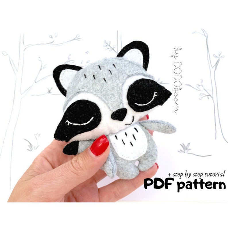 Woodland Raccoon Baby Mobile Raccoon Nursery Raccoon Felt - Etsy