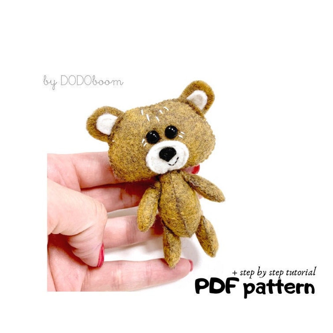 Felt Bear Doll, Felt Boy Pattern, Felt Bear Tutorial, Felt Toy Pattern ...