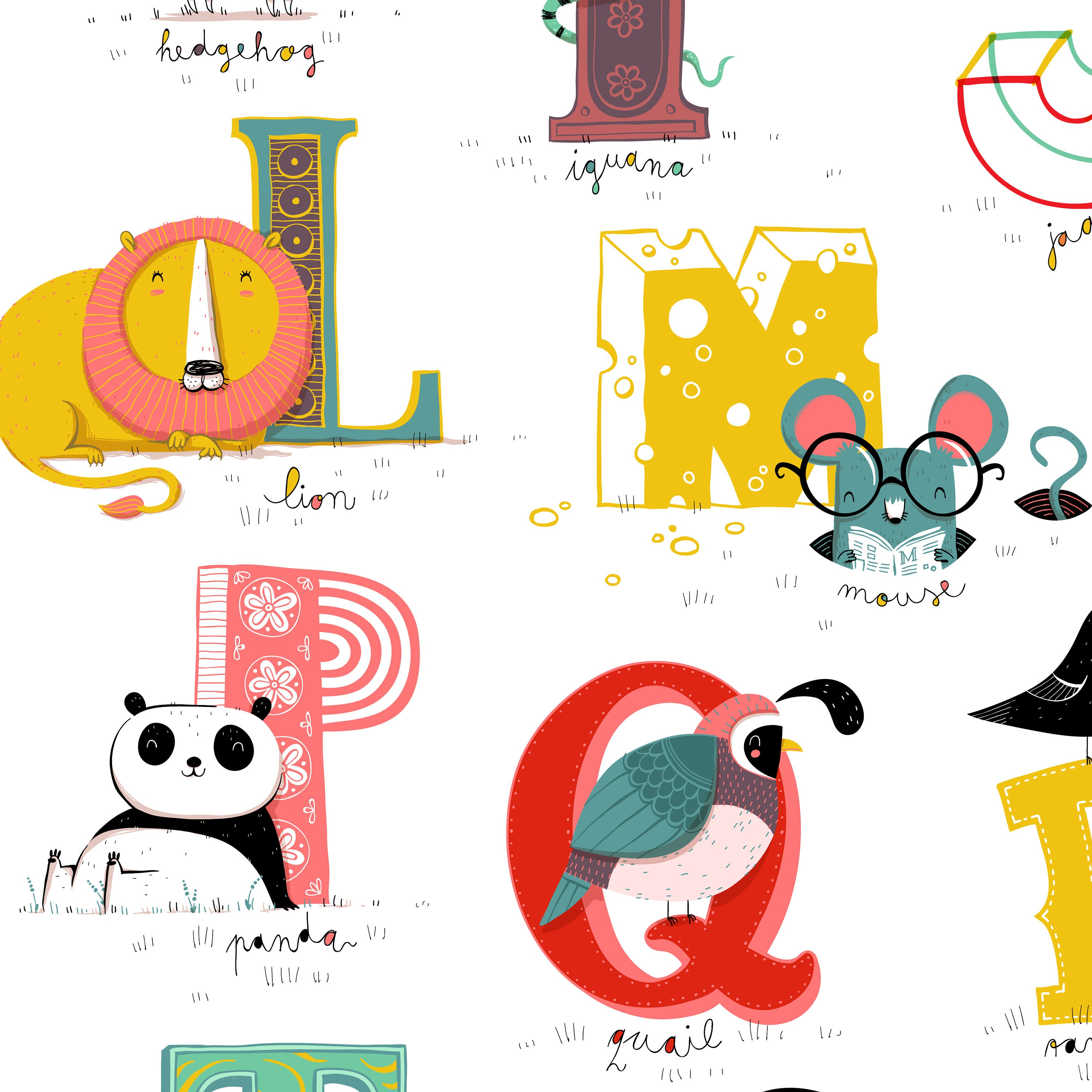 Animal Alphabet wall art Printable art perfect for home | Etsy