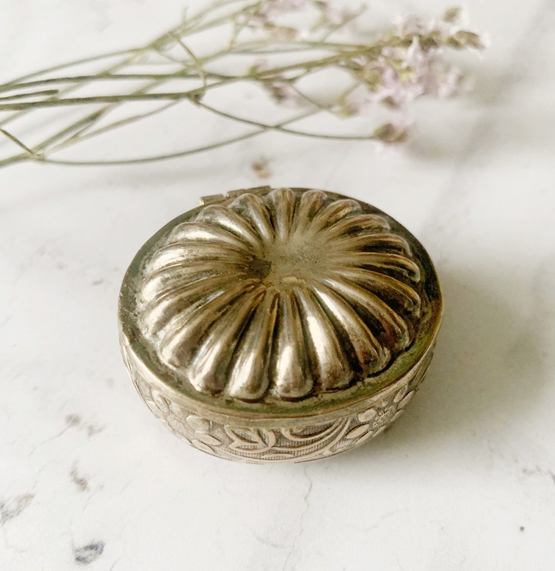 Silver Patterned Floral Ring Box, Vintage Floral Box, Engagement Ring ...