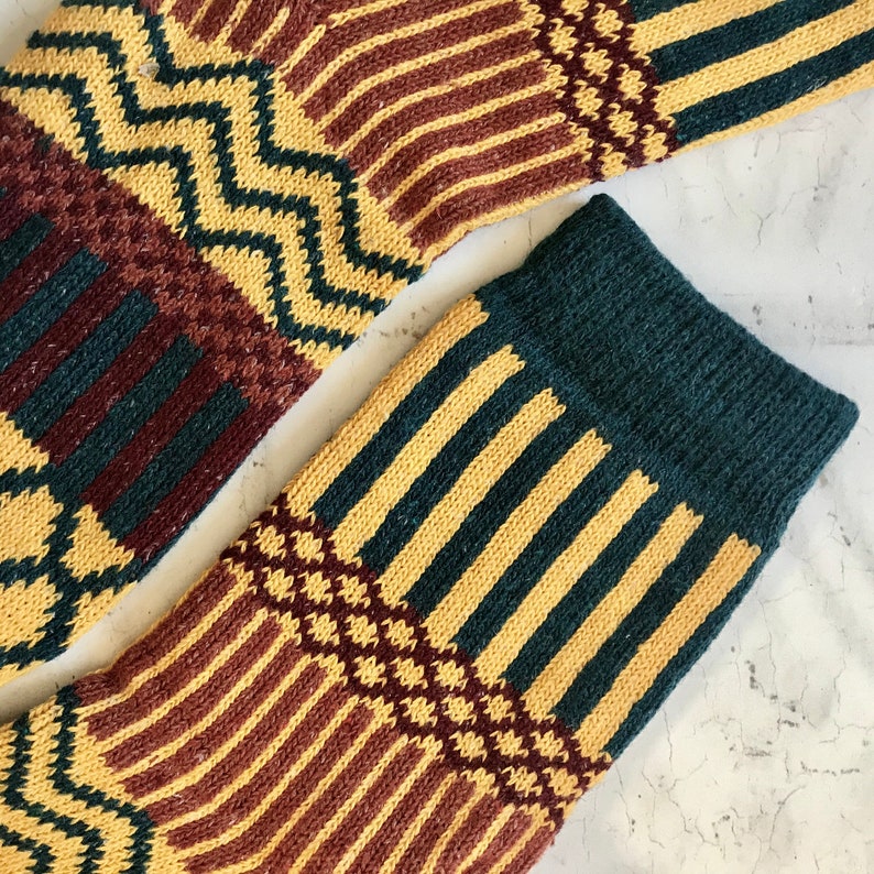 Winter Socks Cute Socks Geometric Socks Boho Socks Warm | Etsy