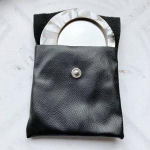 Moon Pocket Mirror, Crescent Moon Compact Mirror, Mother of Pearl ...