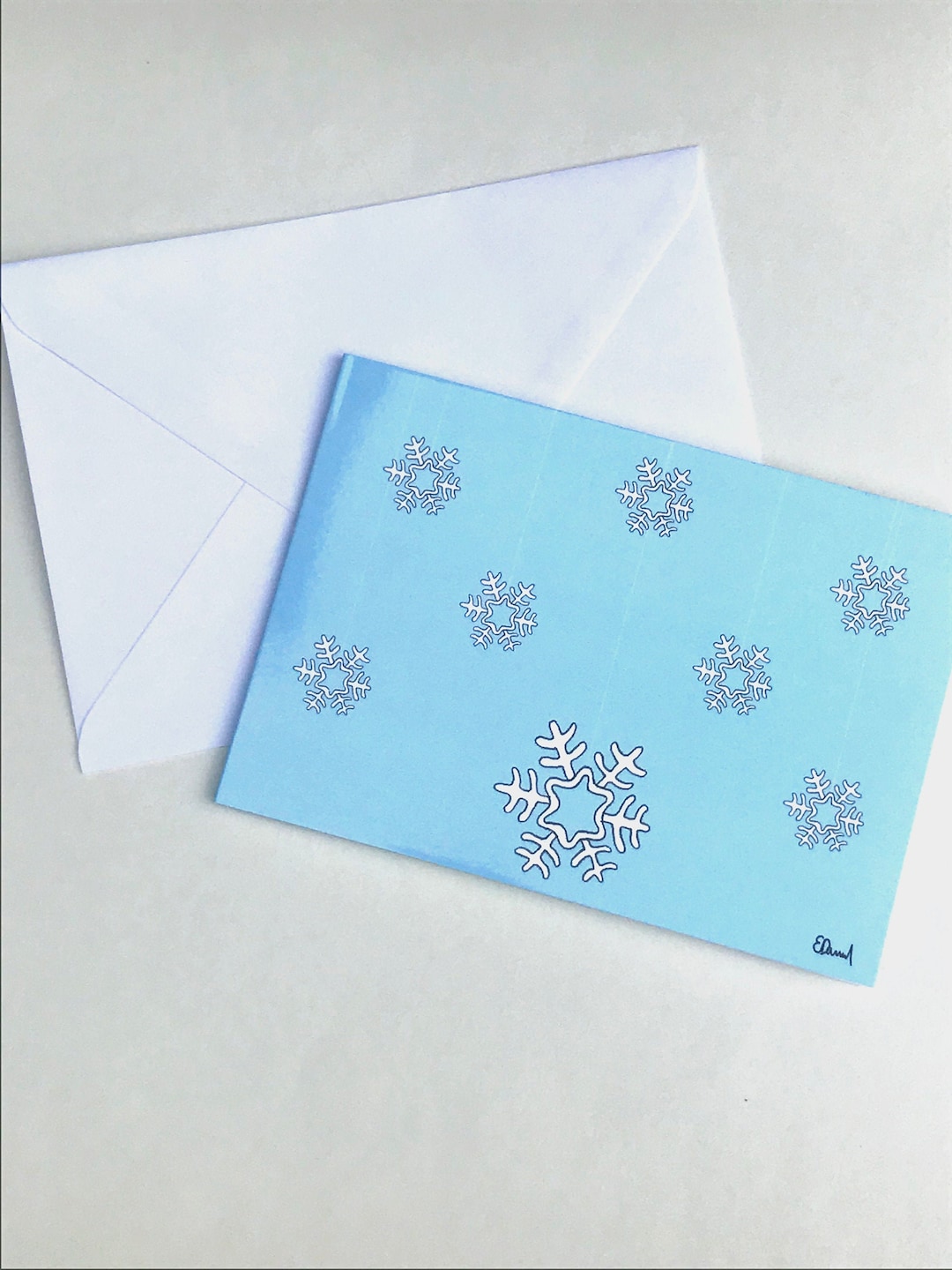 Pack of 6 Snowflake Christmas Cards Illustrated A6 Printed - Etsy
