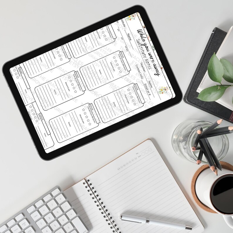 Wildflower Substitute Teacher Notes: Middle & High School (canva ...