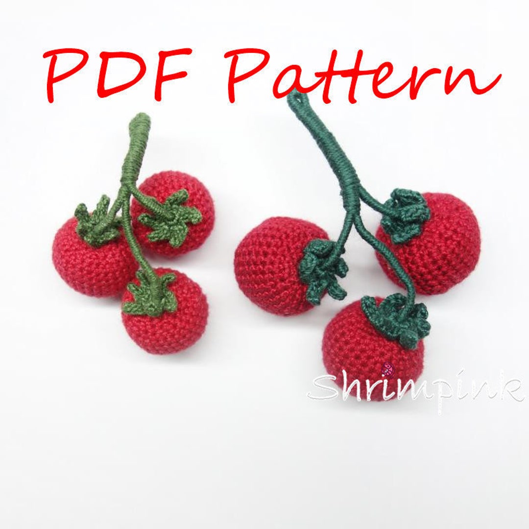 Baby Tomato Crochet Pattern Instant Download Crochet Vegetables ...