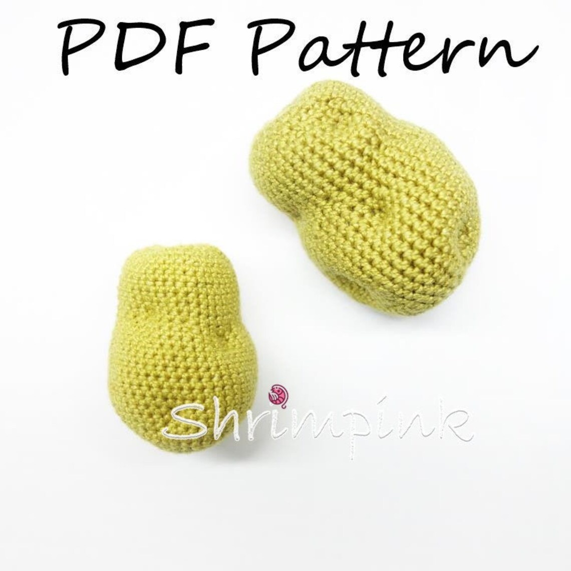 Potato Crochet Pattern Instant Download Crochet Vegetables Realistic ...