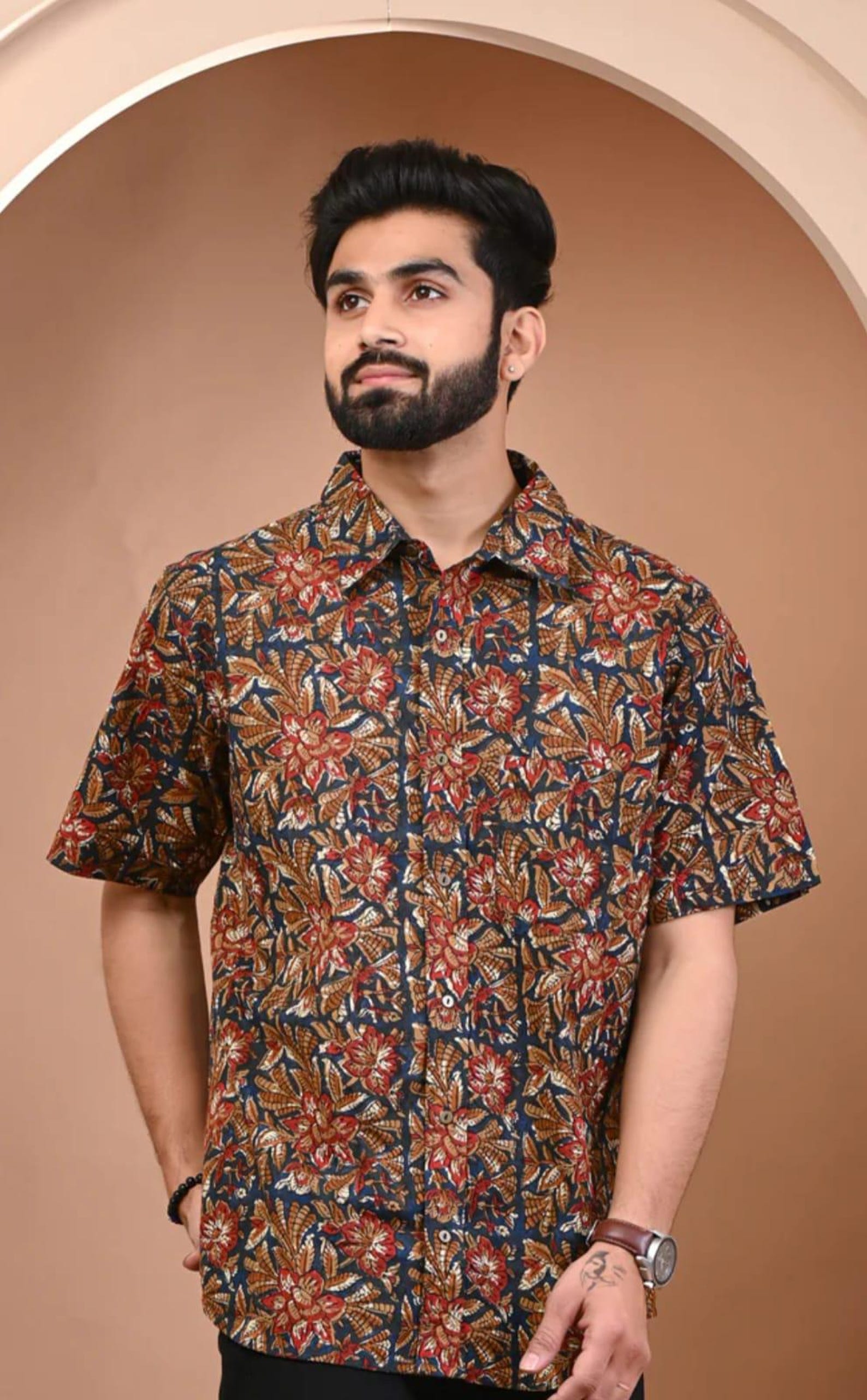 Cotton Shirt, Hand Block Print, Block Printed Shirt, Sanganeri Print ...