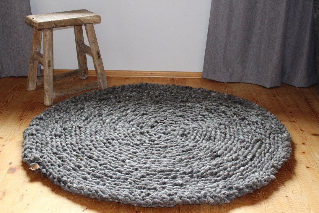Design Wool Carpet Made From XL Sheep's Wool Yarn, 100% Natural, Extra ...