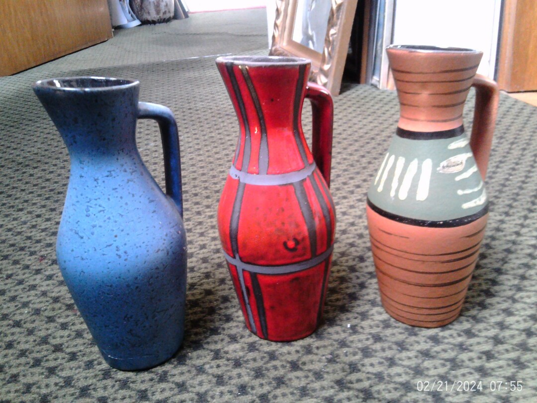 3 Pieces Heinz Siery for SCHEURICH Form 274 21 Glaze Ferrari Red ...