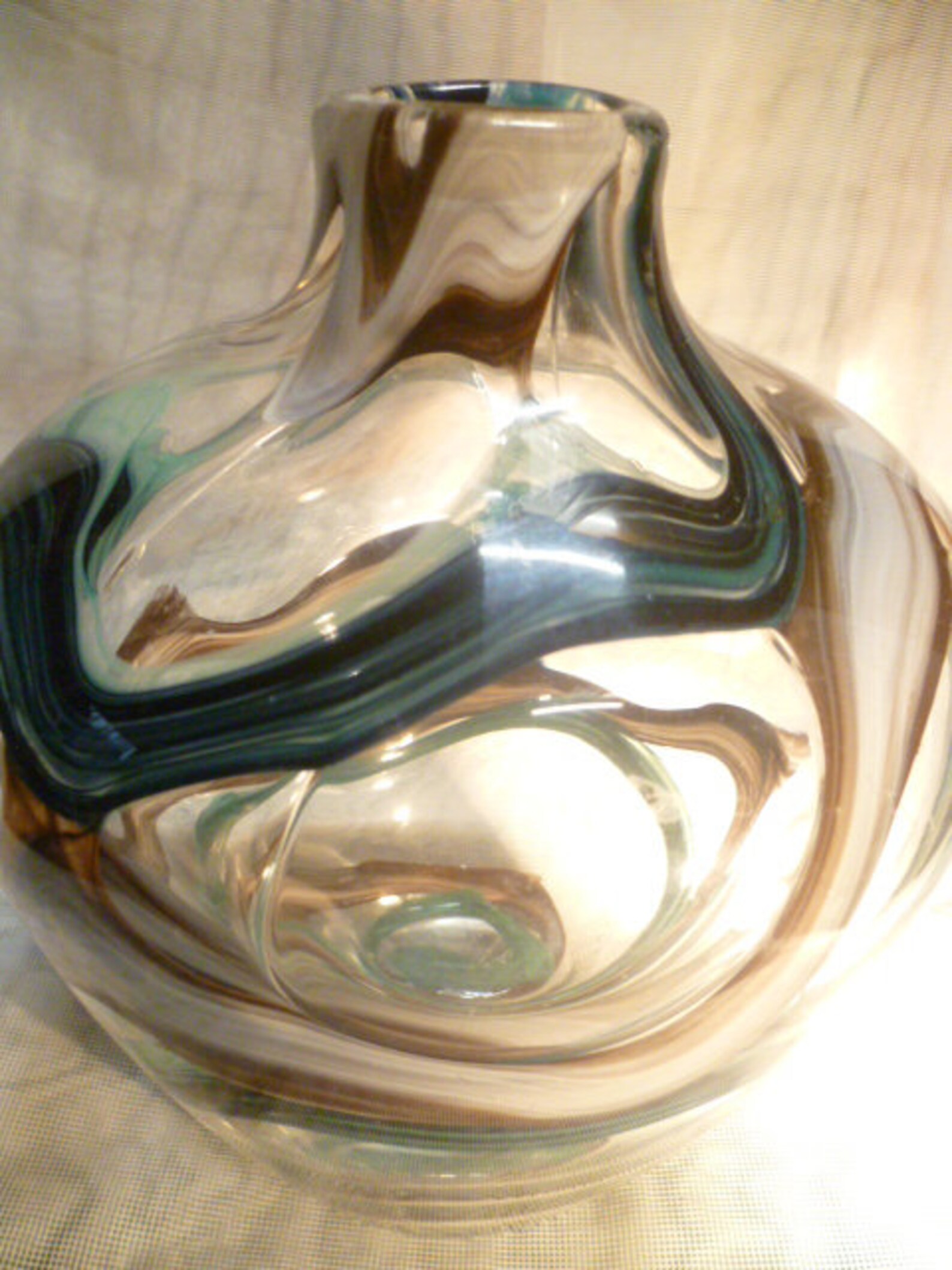 Murano Vintage Vases Heavy Balloon Vase With Various Melting Glass ...
