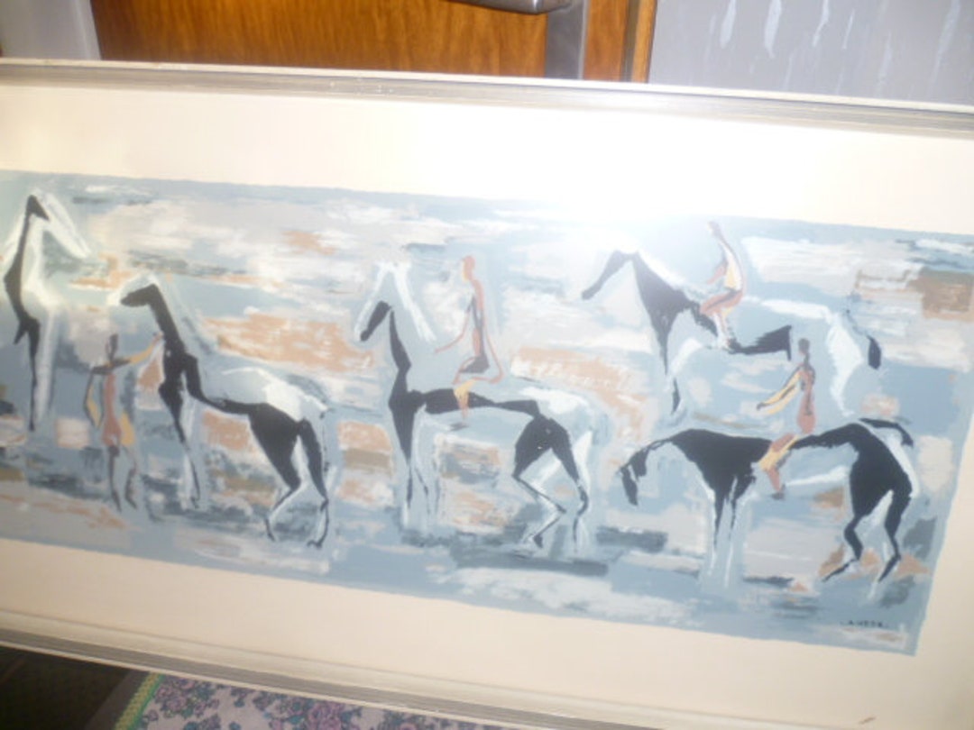 Eva LANDORI 1912-1987 Impressionist Litho Rider - Etsy