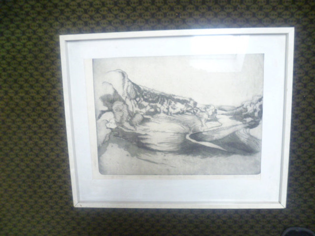 Gabriele Sieber 1923 höninger Tal Ii Near Altleiningen Etching of ...