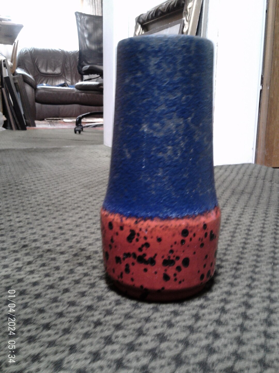 Modernist Scheurich Knut Kneudgen Fat Lava Ceramic Modernist Vase XL ...