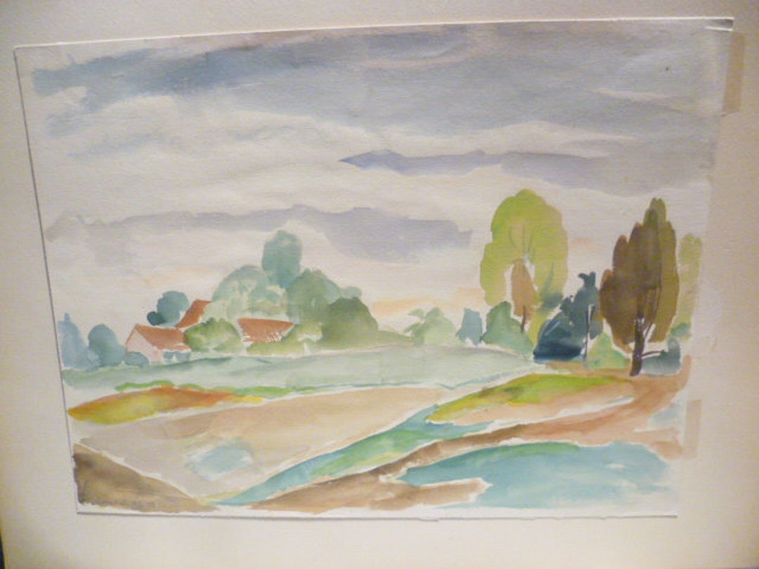 Prof. Hermann Flesche in 1942. Watercolor Link Below Signed and Dated ...
