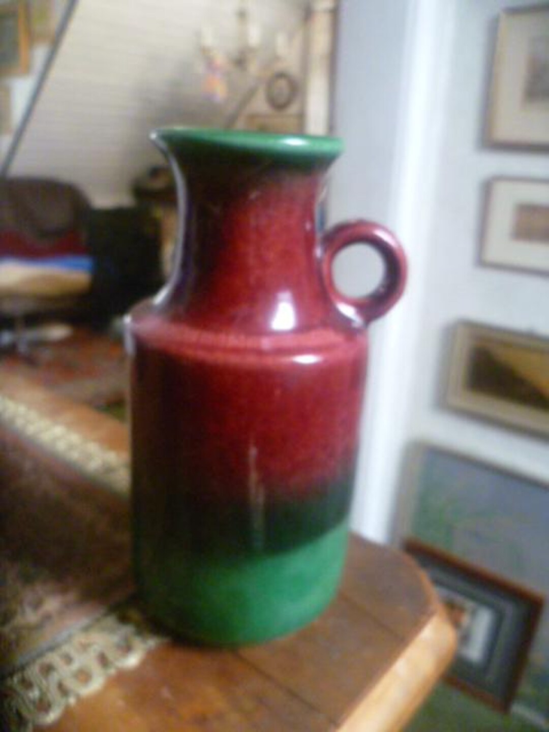 Halidan Kutlu Designer Ceramics 1756/18 Rare Fat Lava Vase Überlacker ...