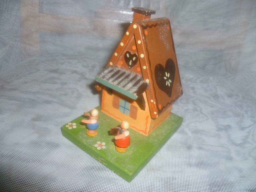 Erzgebirge Money Box Hansel and Gretel Around 1940-50 Dimensions: 10 X ...