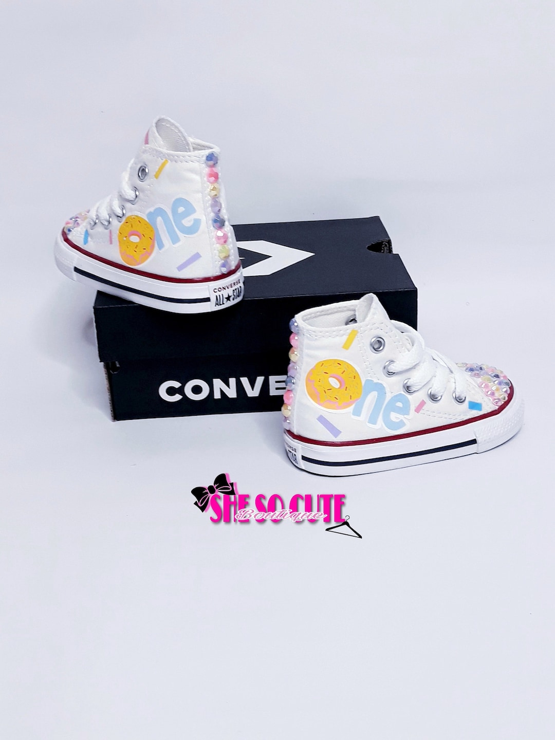 Custom Donut Converse, ANY THEME, Kids Birthday Converse, Kids Custom ...