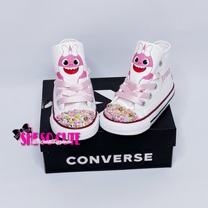 Custom Bling Shark Converse, ANY THEME, Shark Theme Converse, Kids ...