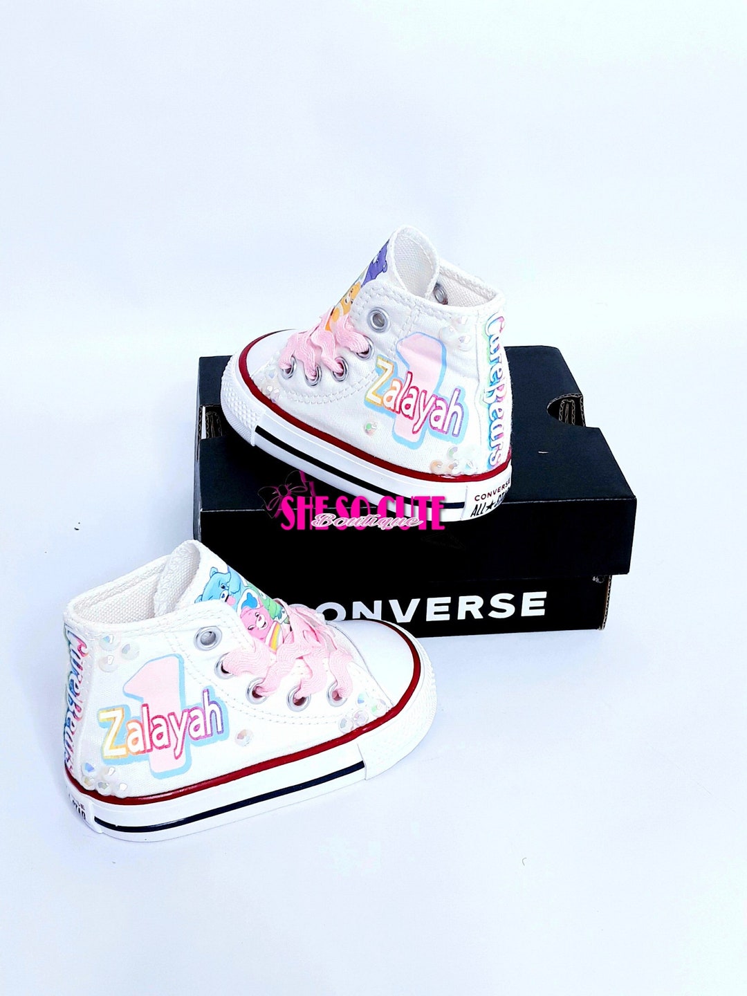 Custom Bear Converse Kids Custom Shoes Bear Theme Birthday - Etsy
