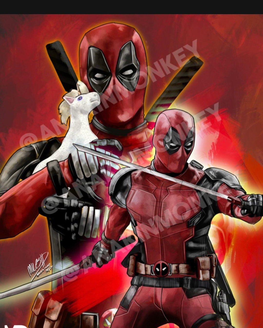 Deadpool and Wolverine Digital Sketch Portraits - Etsy
