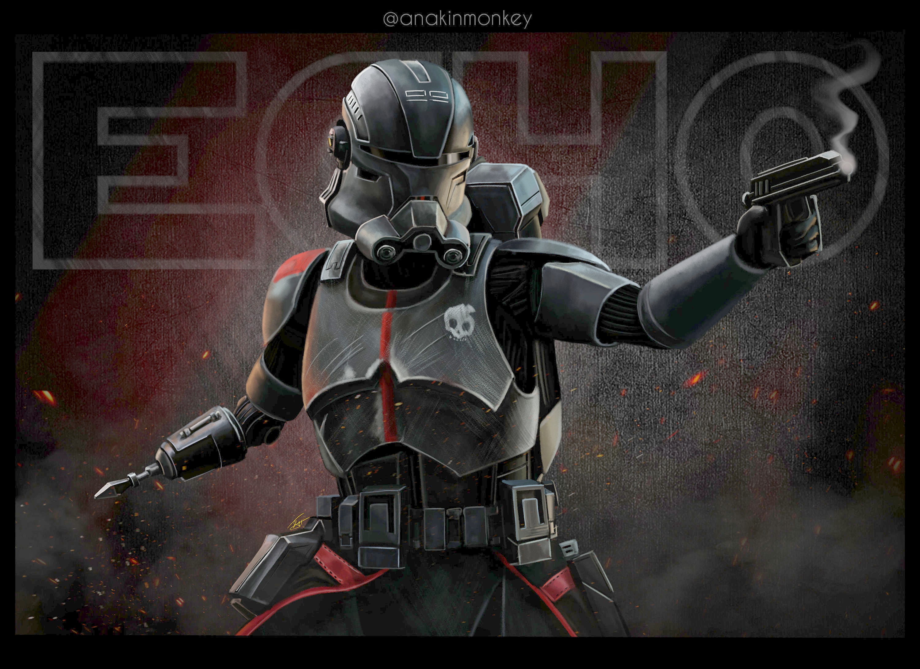 Bad Batch ECHO Digital Painting Print | Etsy