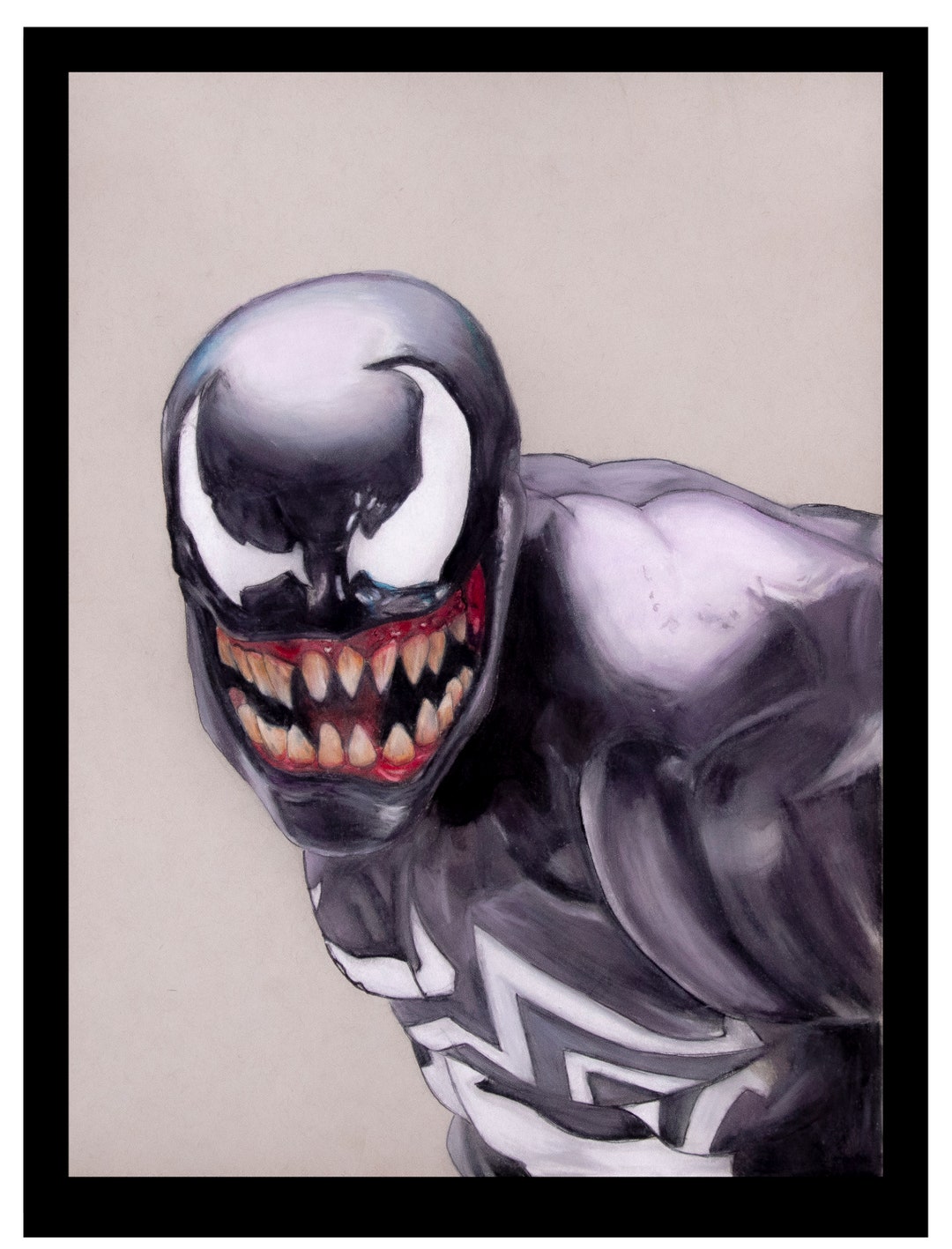 Venom Colored Pencil PRINT - Etsy