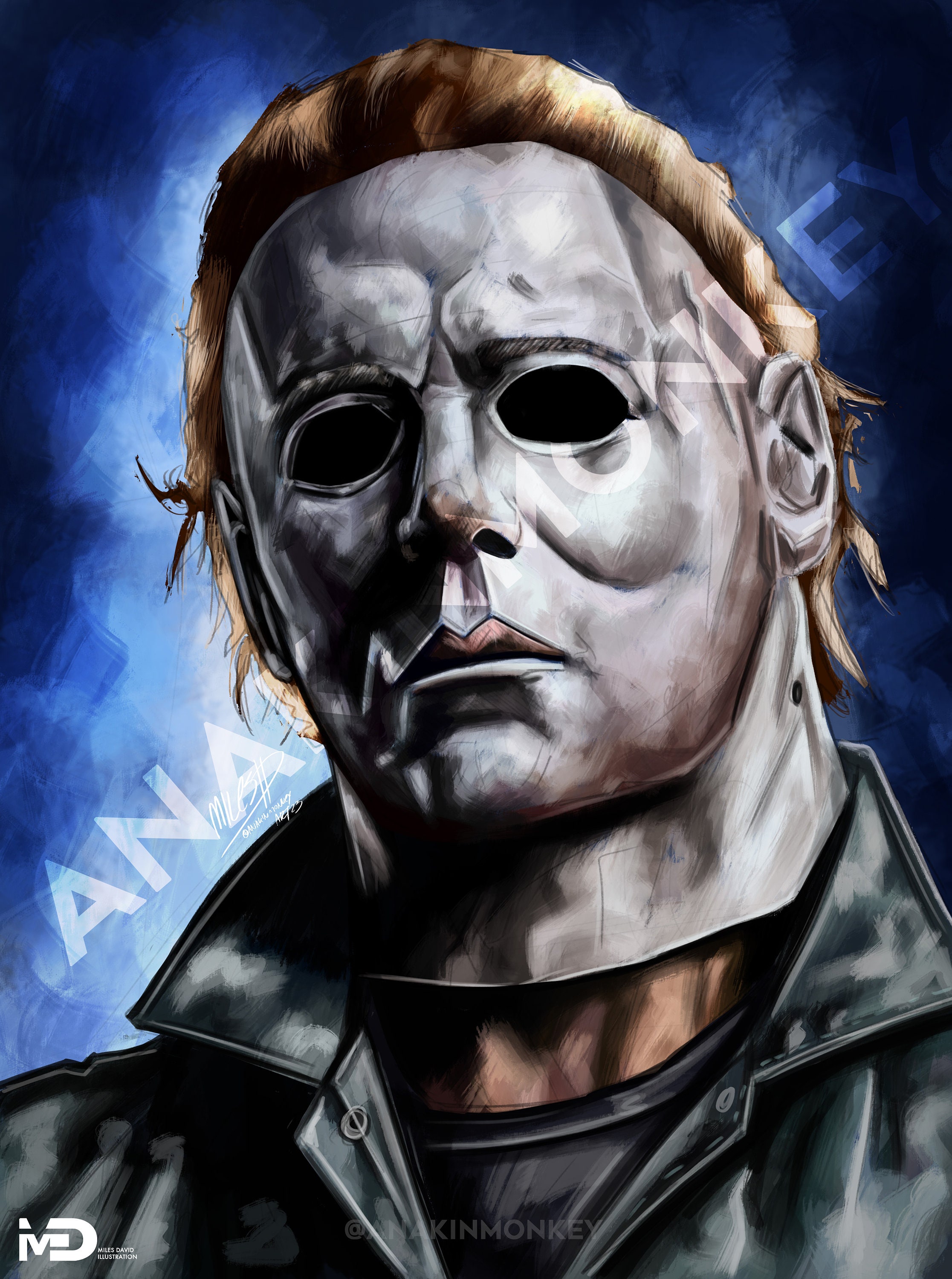 Michael Myers Digital Sketch Painting PRINT - Etsy