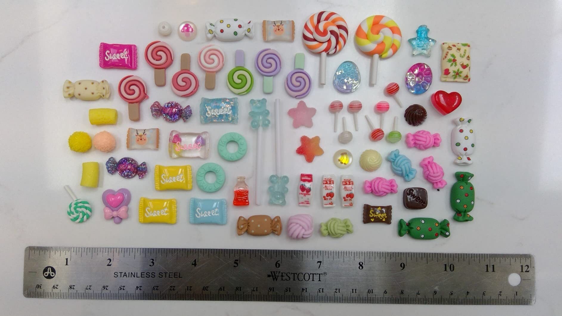 60PCS Slime Charms Mixed Kawaii Cute Set Resin Charms,candy Resin ...