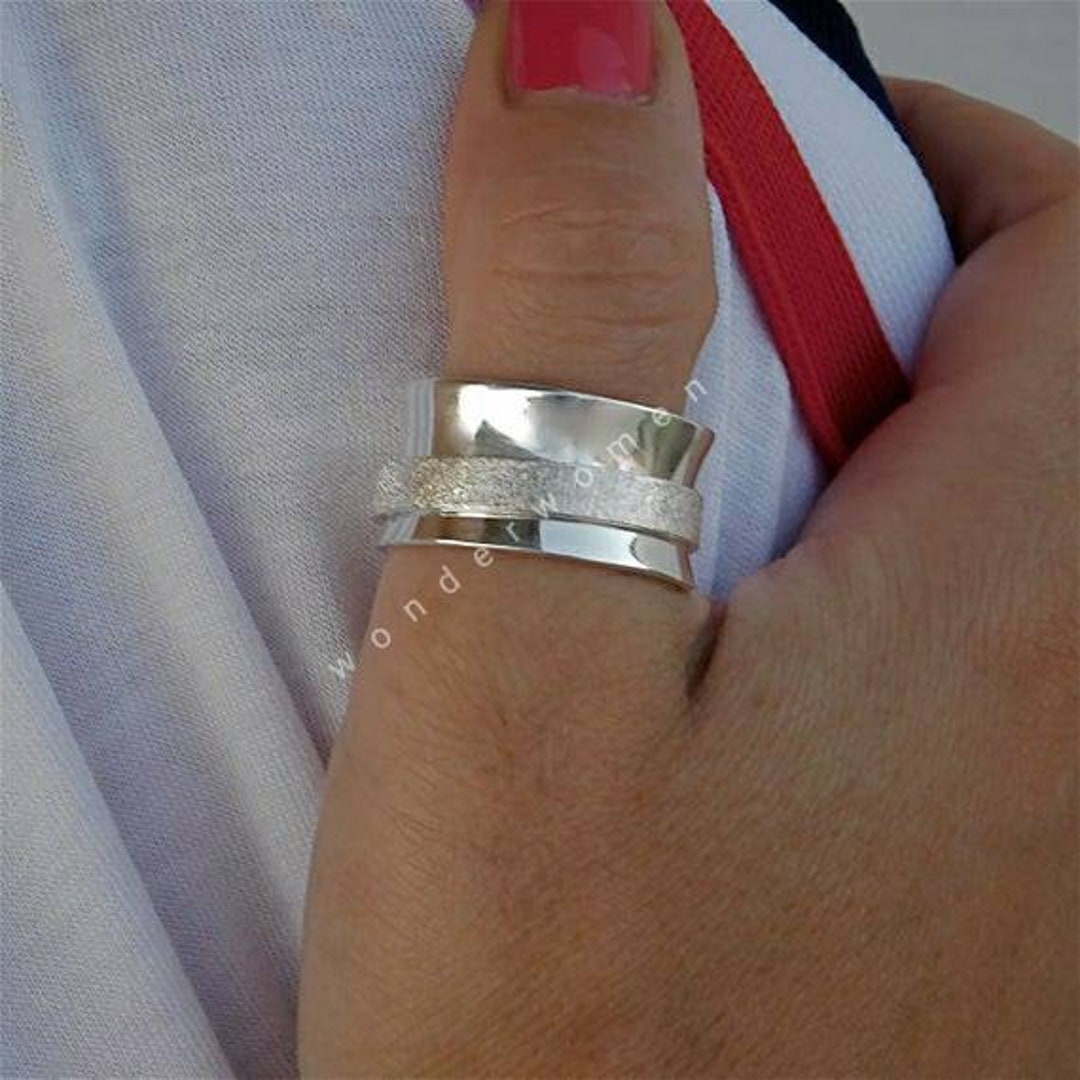 Spinner Ring 925 Sterling Silver Spinner Ring Spinning Ring - Etsy