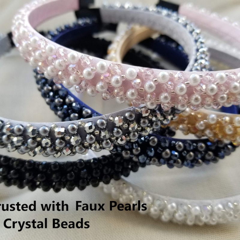 Pearl Bead Headband - Etsy