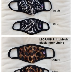 MESH MASKS Cotton-lined or Unlined Face Mask, Double Layer, Made in U.S ...