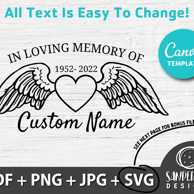 Memorial Decal Svg - Etsy