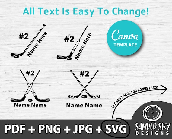 Custom Hockey Stick Goalie Stick Canva Template Hockey Gift | Etsy