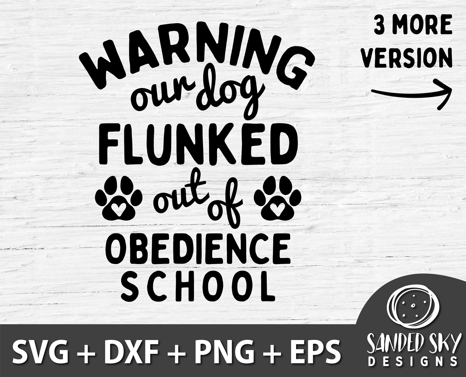 Dog SVG Warning Dog Flunked Obedience School Dog Sign Funny - Etsy