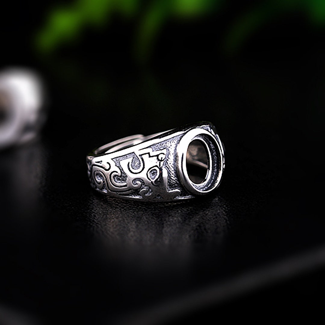 Men's Ring Blank 810 79mm Oval Blank 925 Sterling Silver Ring Base ...