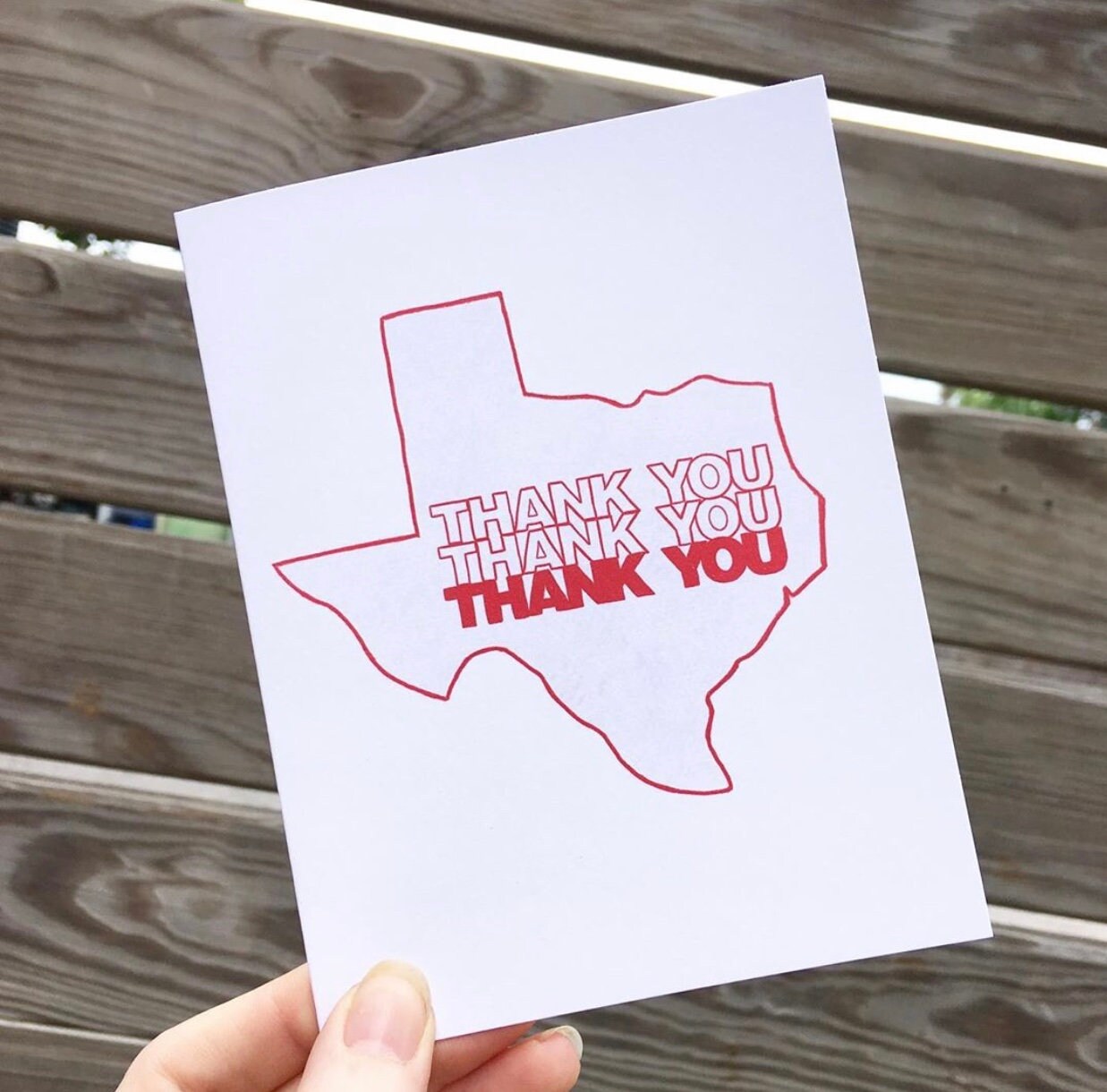 Texas Thank You Plastic Bag Thank You Greeting Card Thank - Etsy
