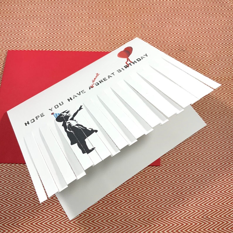 Banksy Inspired Birthday Card Banksy Card Shredded Card - Etsy Ireland