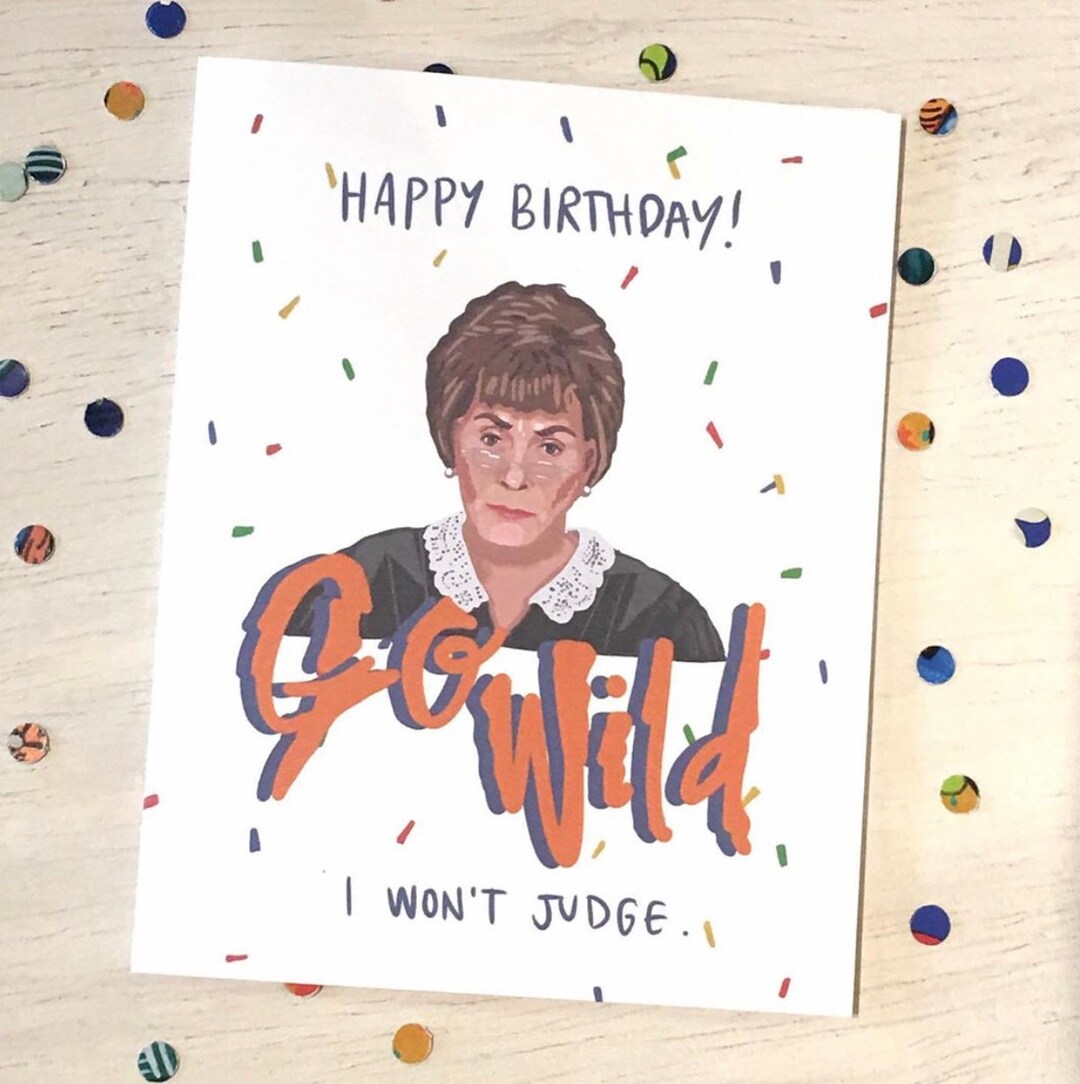 Judge Judy Birthday Greeting Card - Etsy